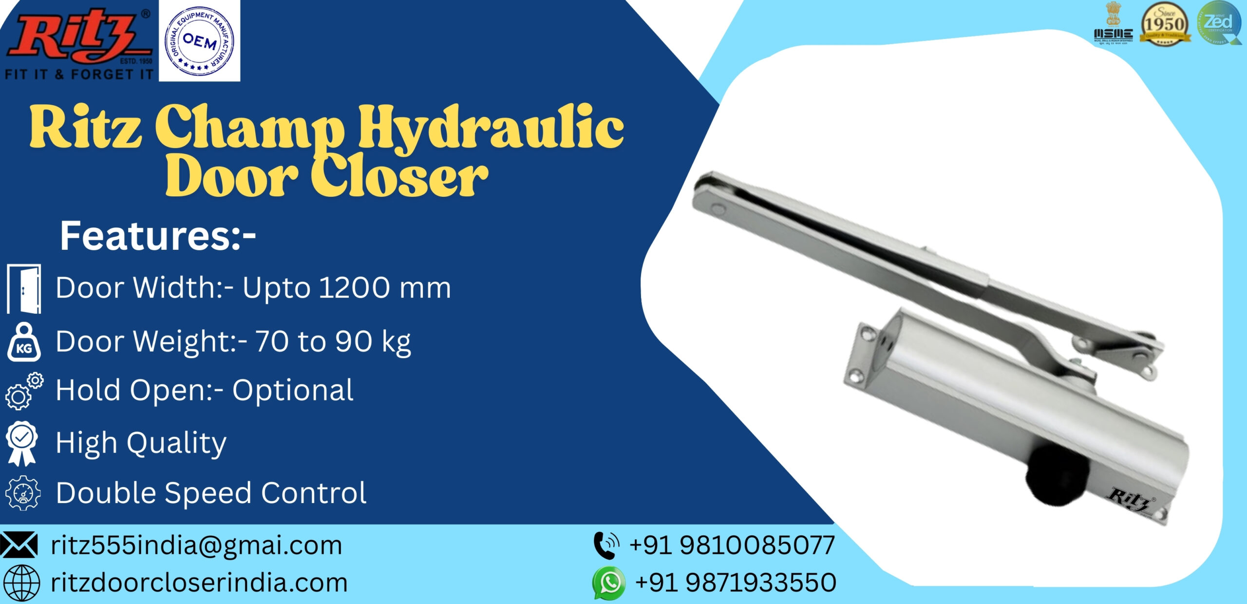 Ritz Champ Hydraulic Door Closer